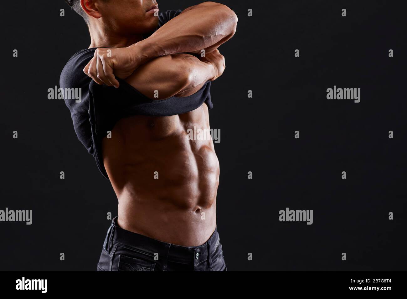 Japanese male bodybuilder Stock Photo - Alamy