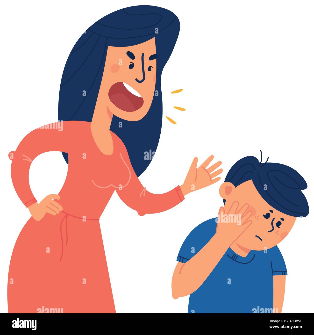 The concept of violence and abuse in the family Stock Vector Image ...
