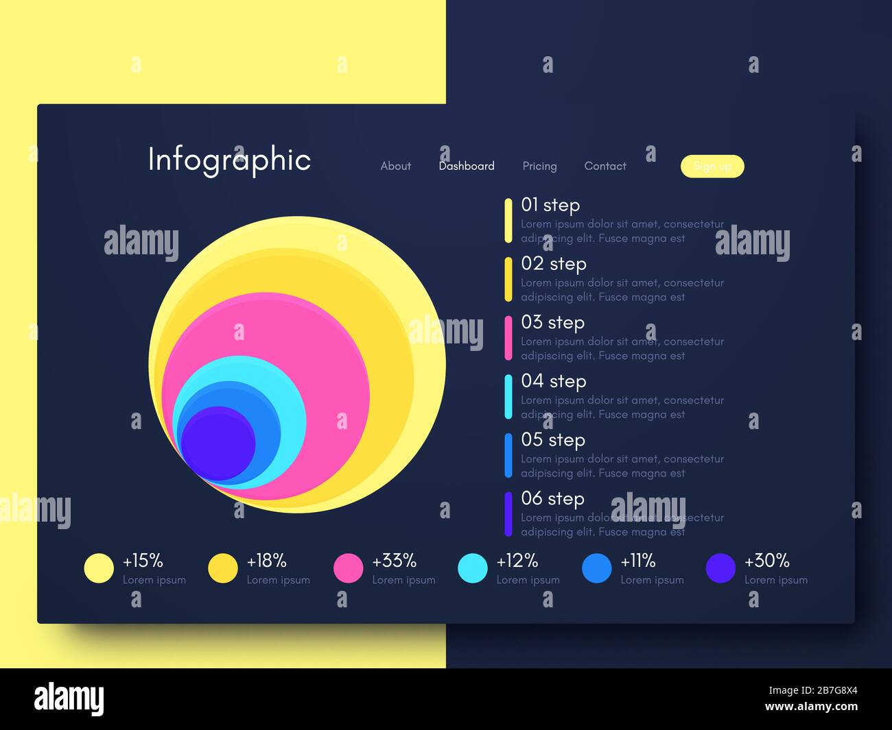 Vector graphic infographics. Template for creating mobile applications ...