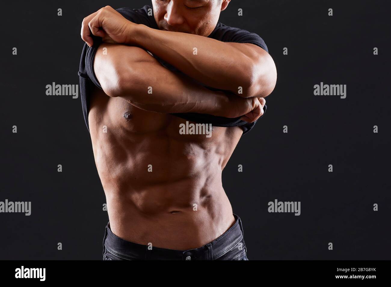 Japanese male bodybuilder Stock Photo - Alamy