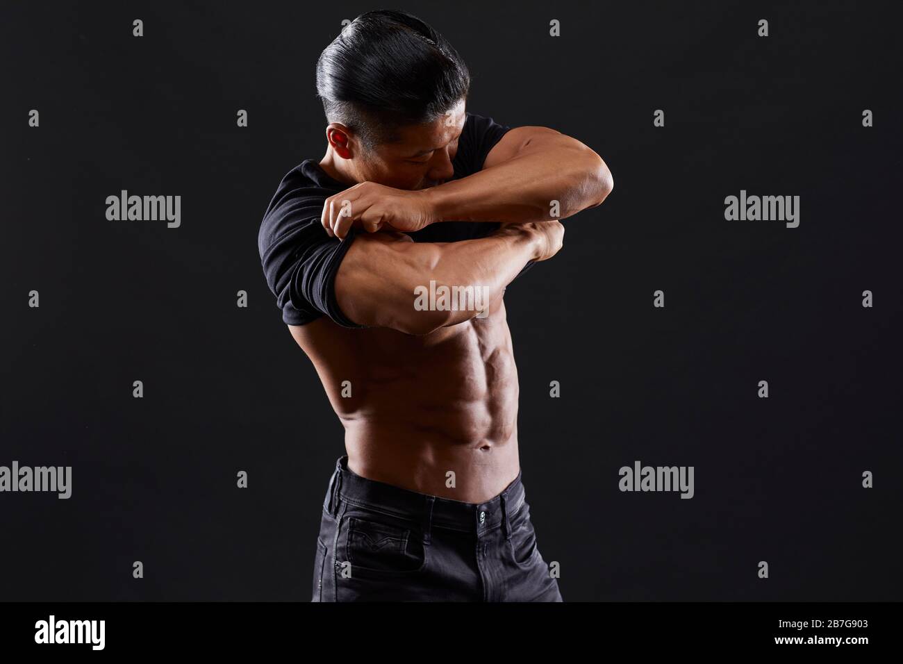 Japanese male bodybuilder Stock Photo - Alamy