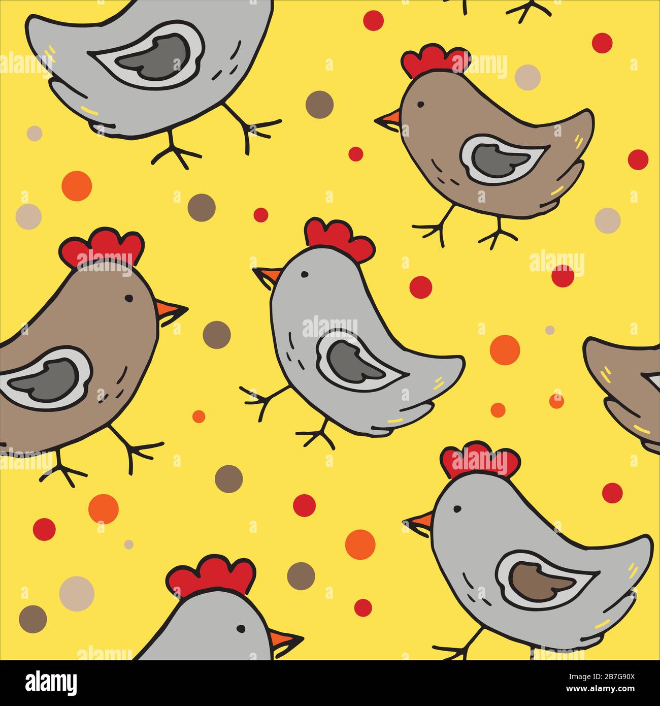 Adorable little chickens on Stock Vector Images - Alamy