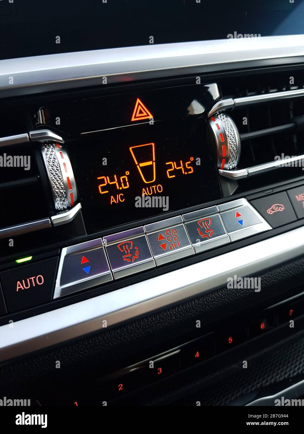 temperature control device on car center console Stock Photo - Alamy
