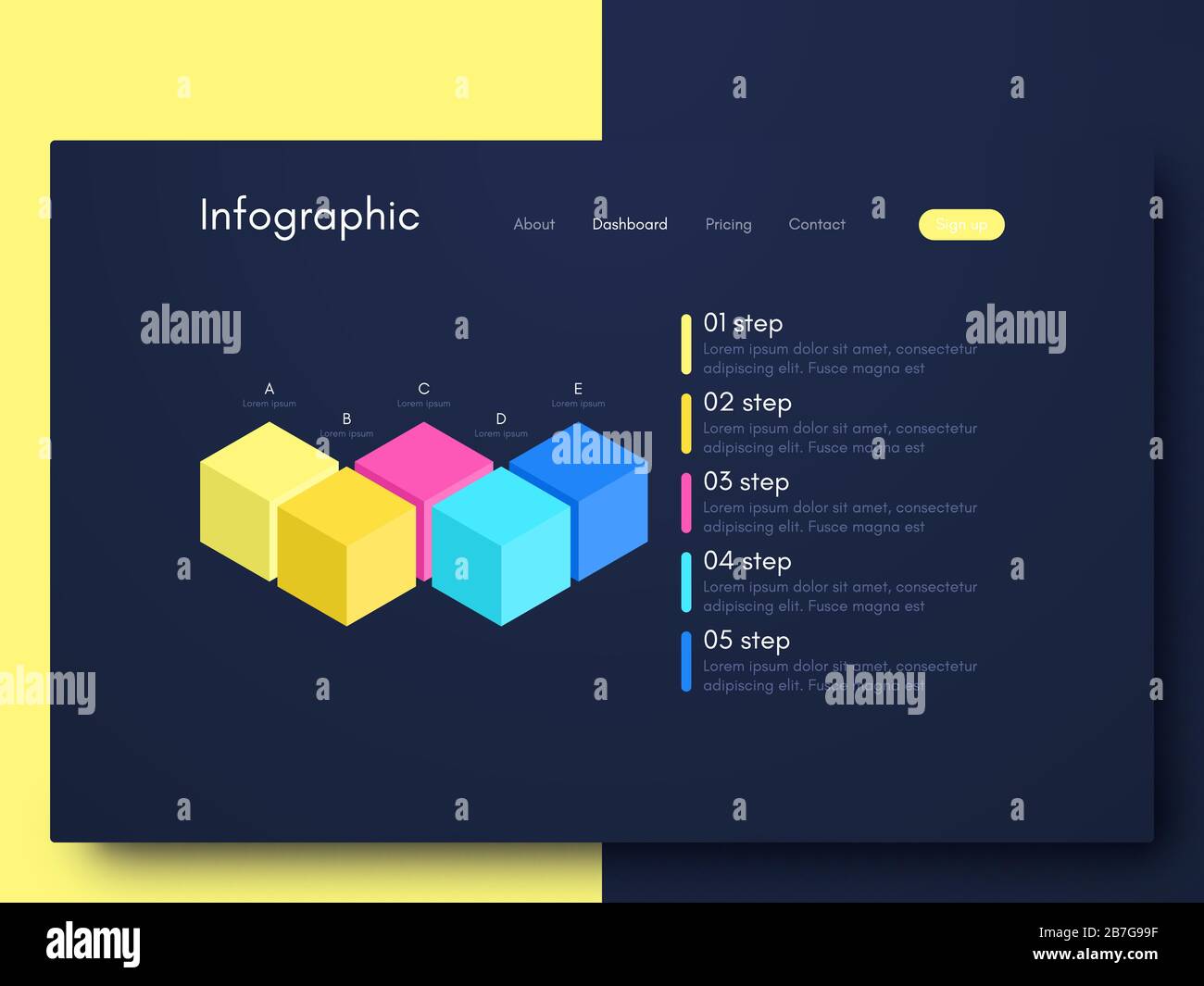 Vector graphic infographics. Template for creating mobile applications ...