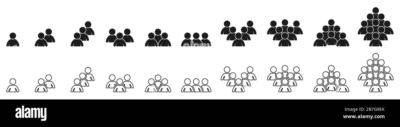 Group of people icons. Set of society icons. Vector illustration. Group ...