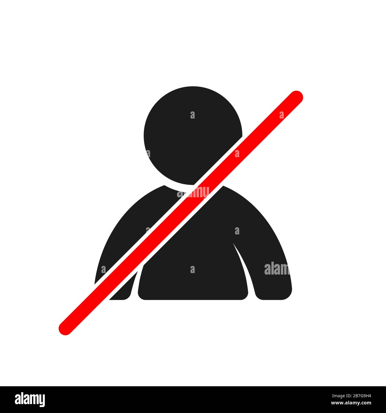 Ban of people. Prohibited to humans. No entry sign. No people - red ...