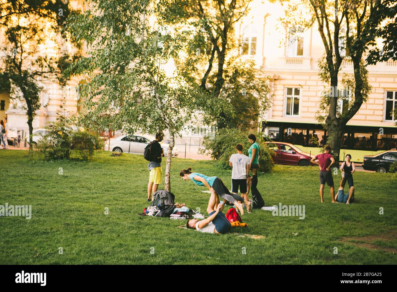 Acrobatic Exercises High Resolution Stock Photography and Images - Alamy