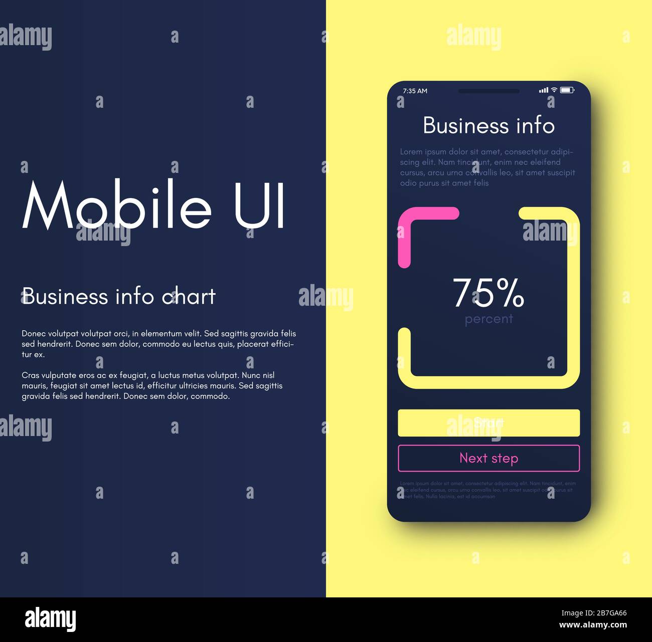 Mobile application infographic interface. Ui design, vector ...