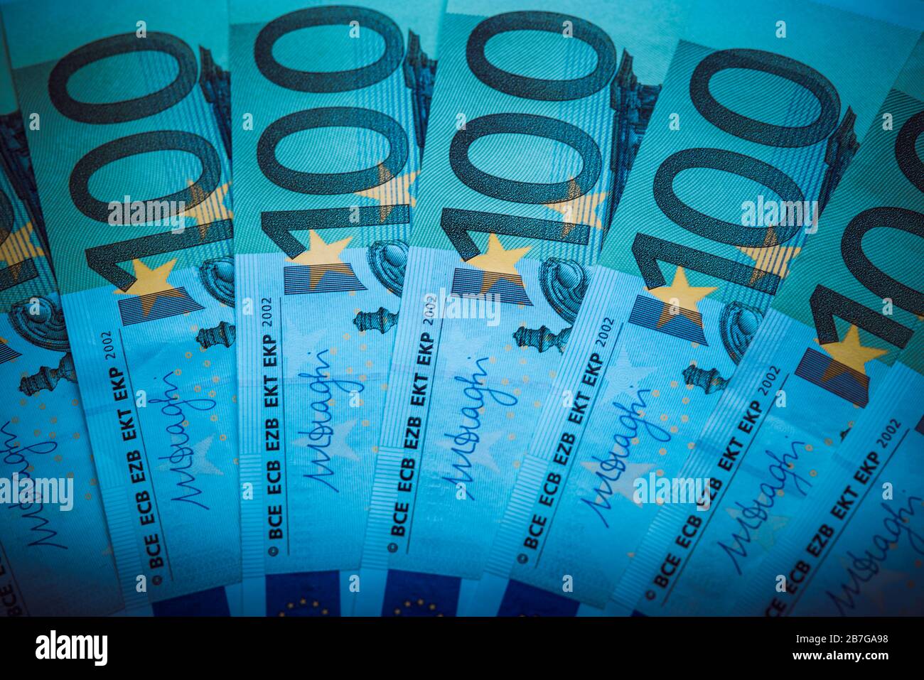 Euro Money. euro cash background. Euro Style blue light. Money ...