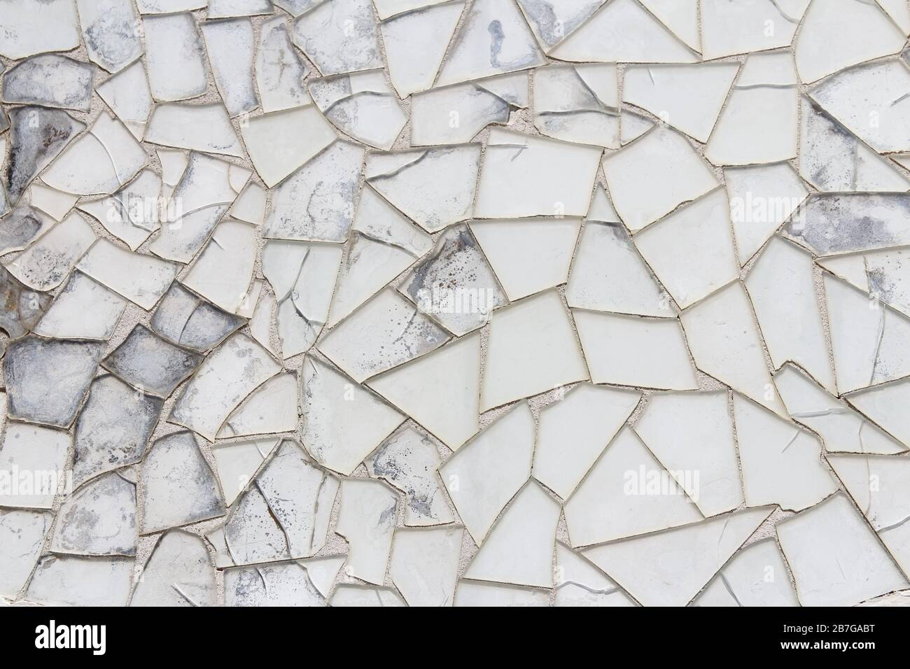 Mosaic tile design with broken pieces in different size and tones Stock ...