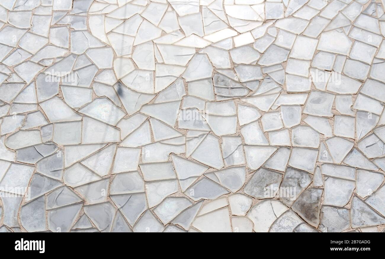 Mosaic tile design with broken pieces in different size and tones Stock ...