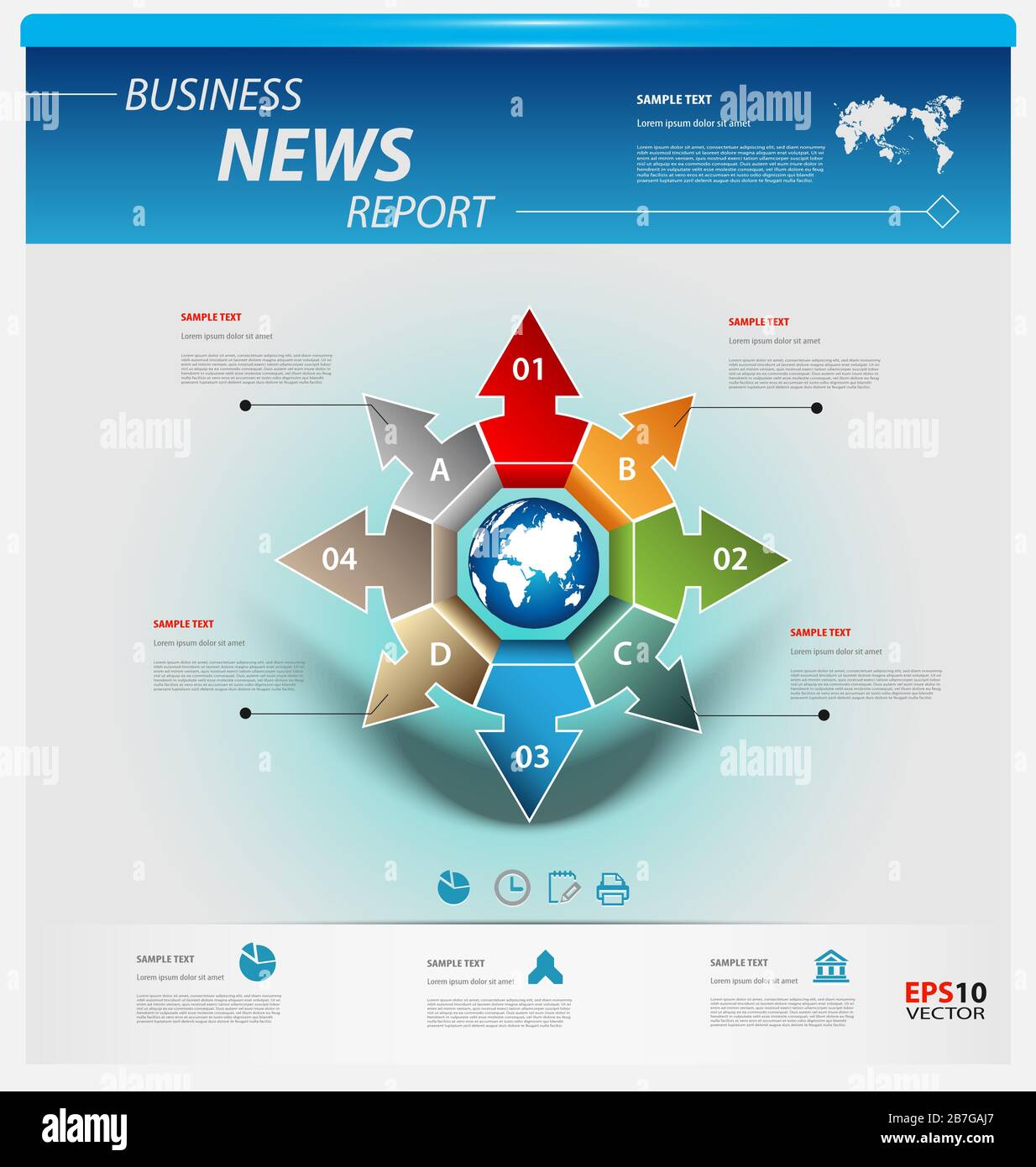 Infographics presentation template design for interactive data ...