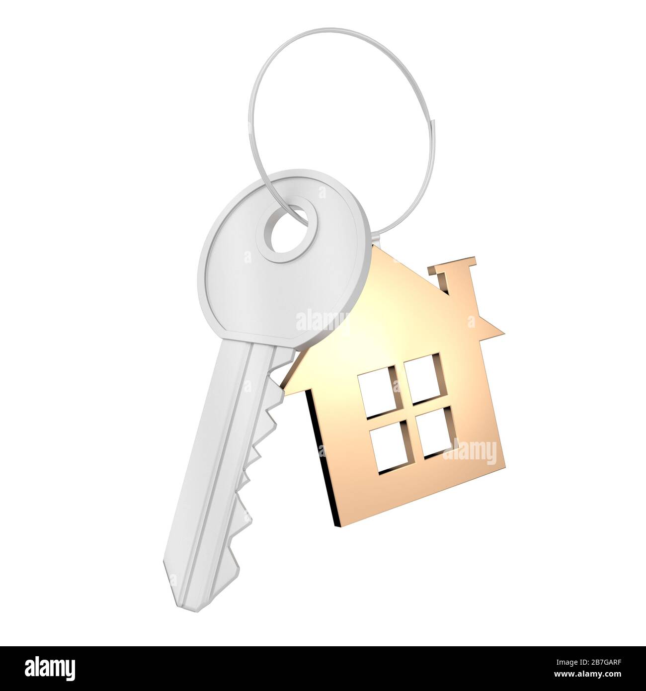 3D key/ house concept Stock Photo - Alamy