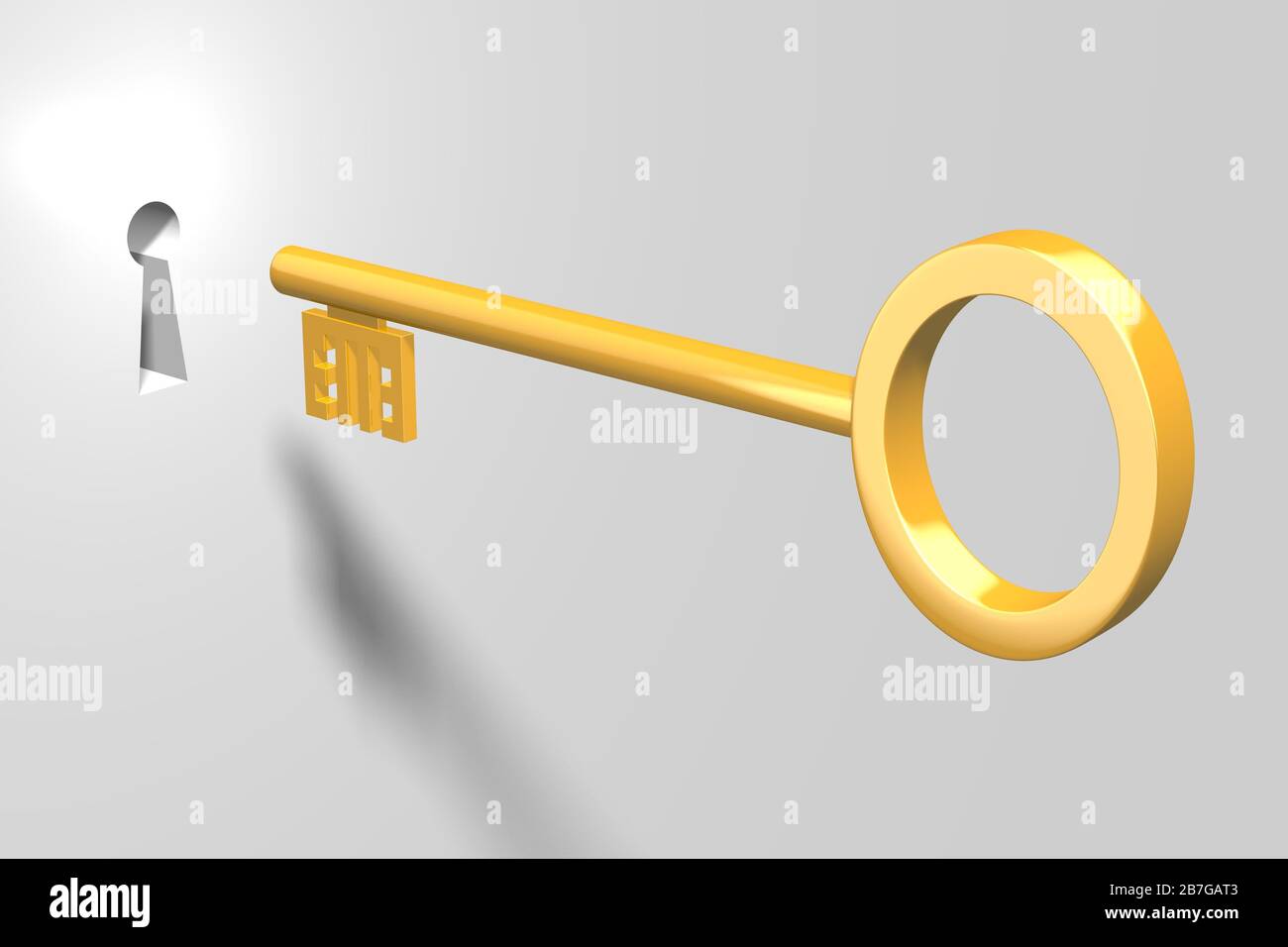 3D key/ lock/ solution concept Stock Photo - Alamy