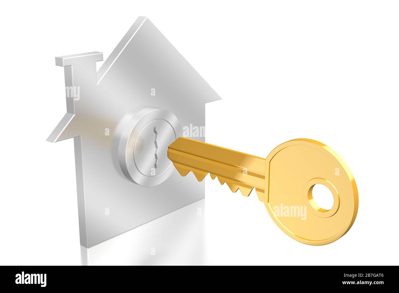 3D key/ house concept Stock Photo - Alamy