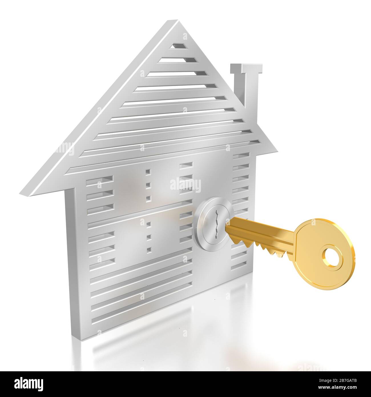 3D key/ house concept Stock Photo - Alamy