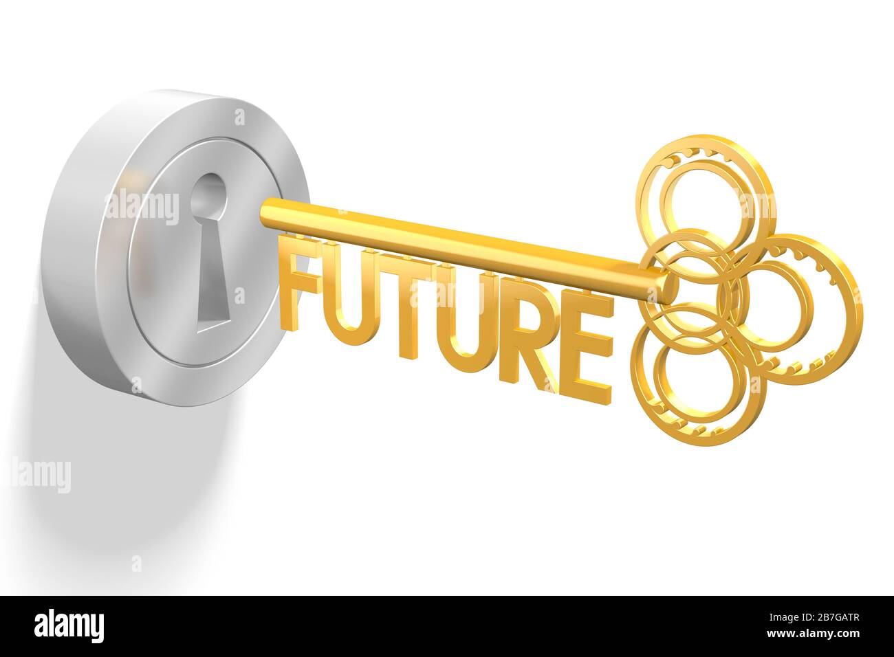 3D key concept - future Stock Photo - Alamy