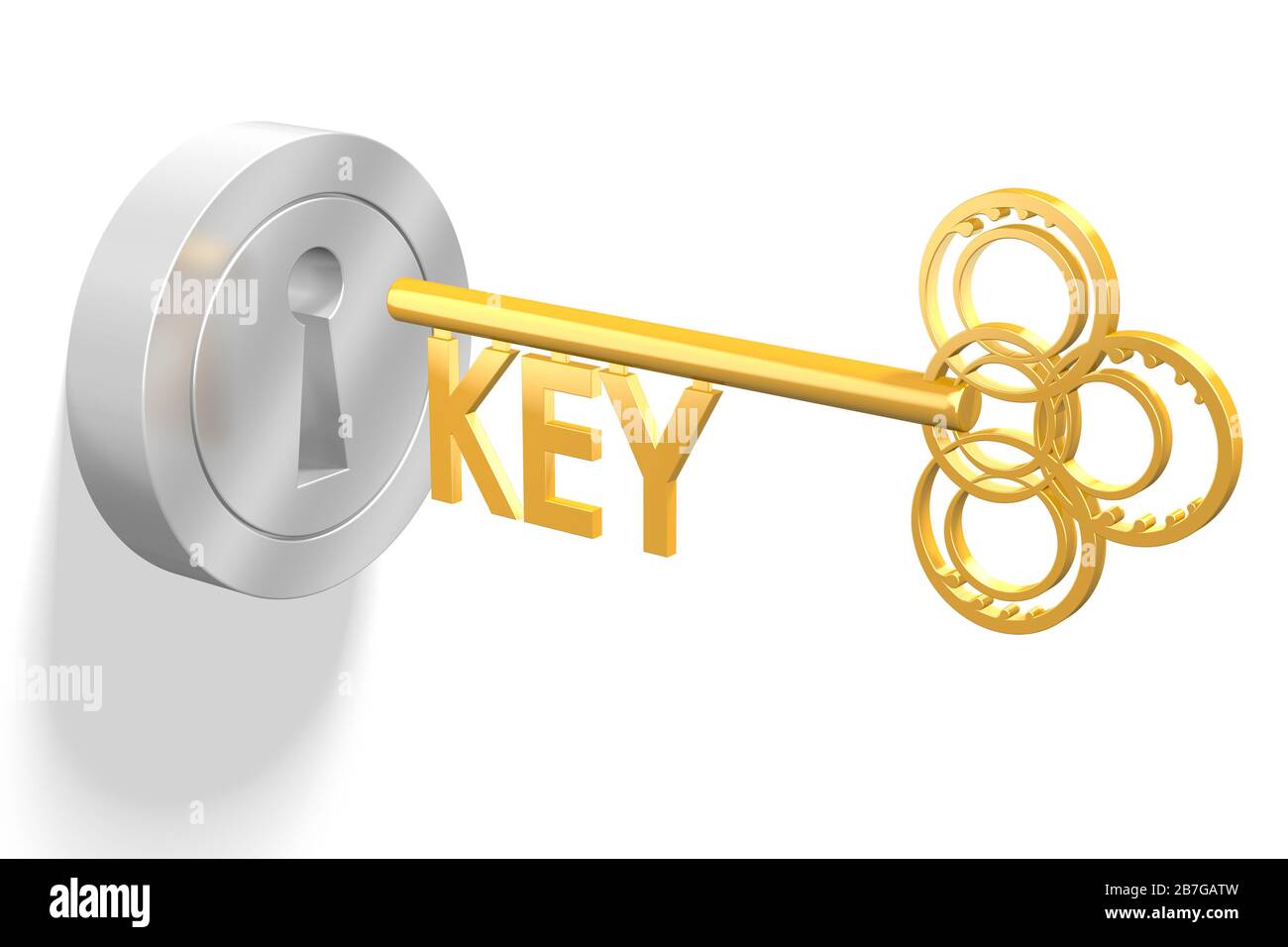 3D key/ solution concept Stock Photo - Alamy