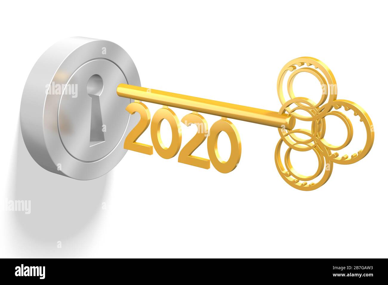 3D key concept - 2020 Stock Photo - Alamy