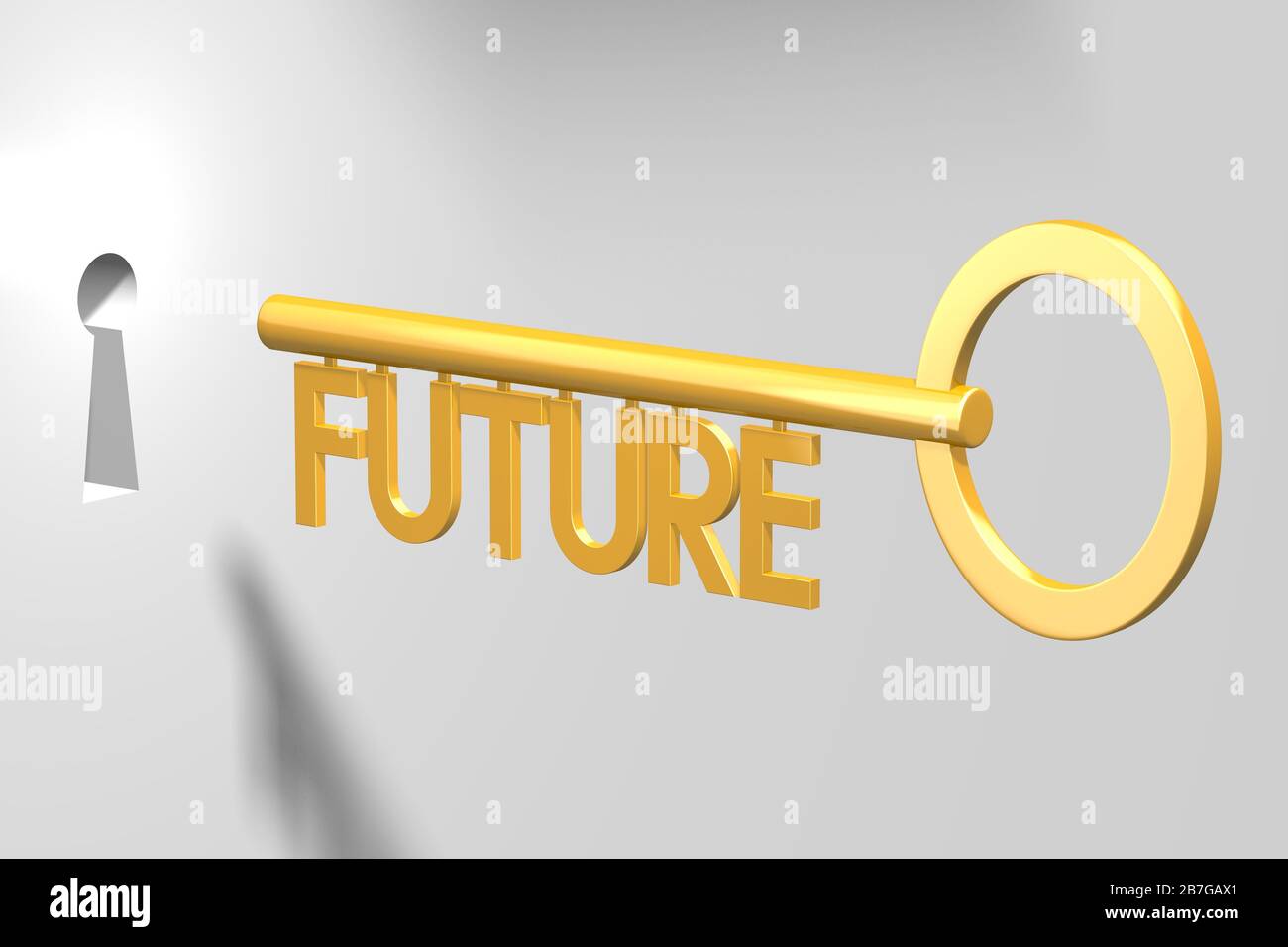 3D key concept - future Stock Photo - Alamy