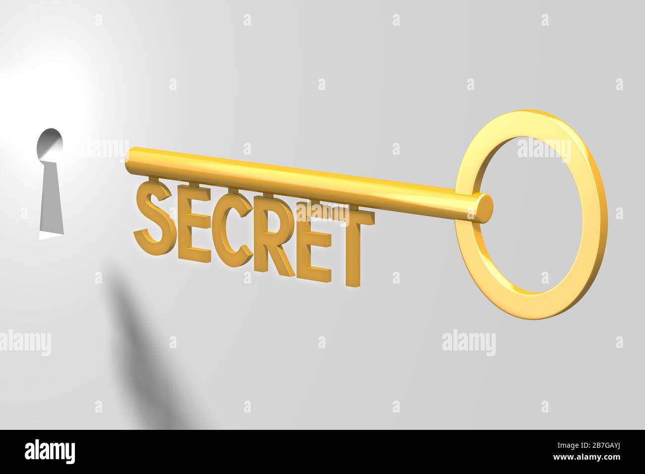 3D key concept - secret Stock Photo - Alamy