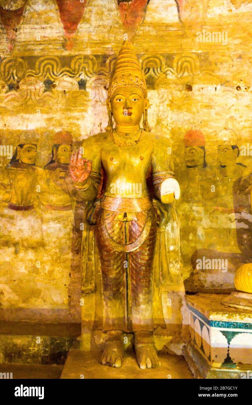 South Asia Sri Lanka Dambulla Cave Temples Ceylon 1st century 5 rock ...