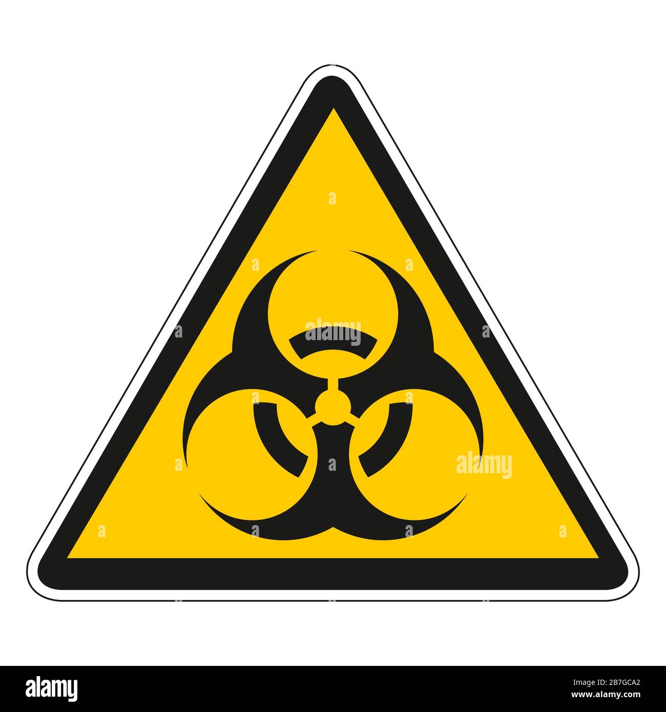 Biohazard vector triangle sign, isolated vector illustration Stock ...