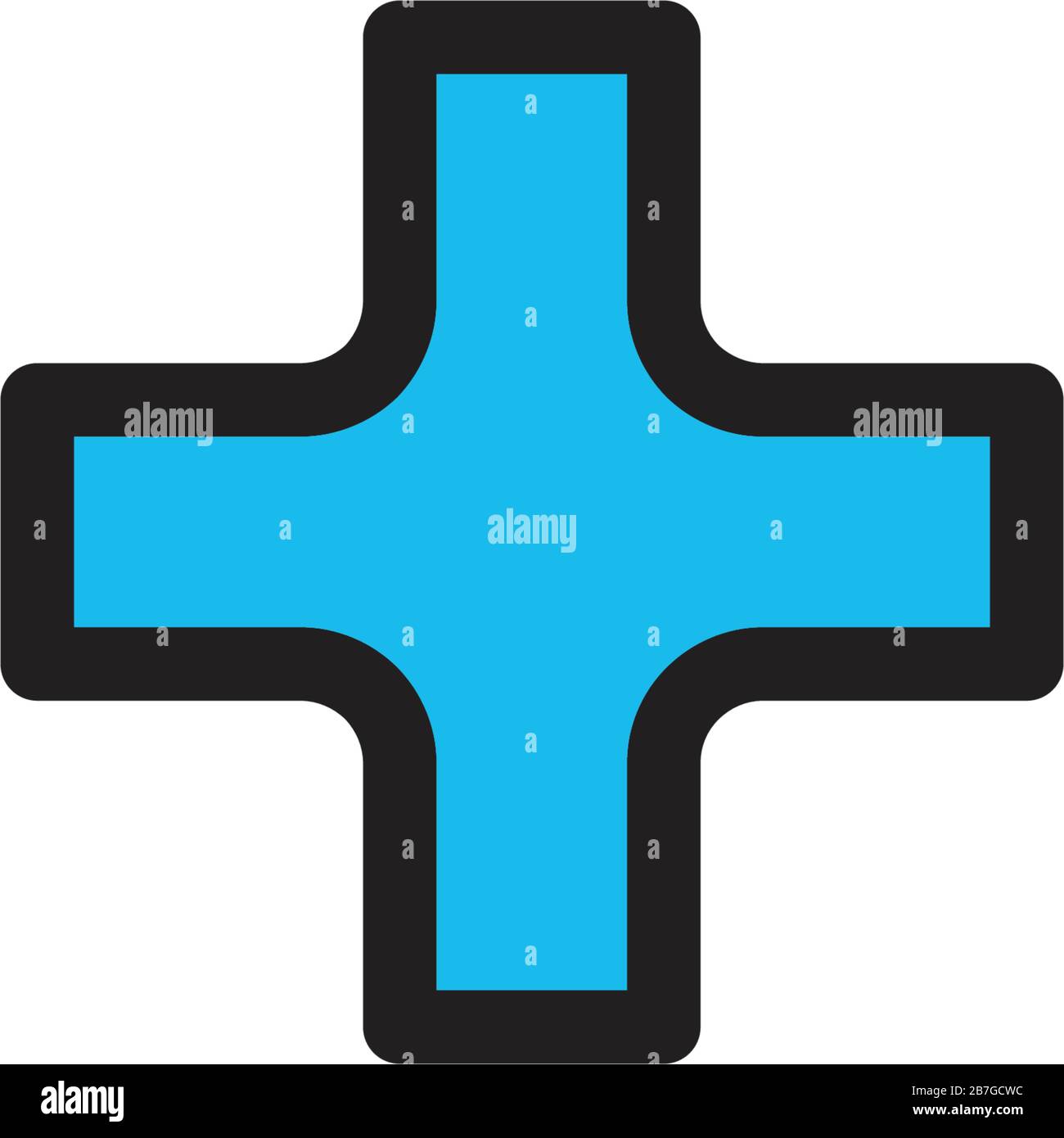 Add plus cross icon. Addition math sign. Medical health symbol. Stock ...