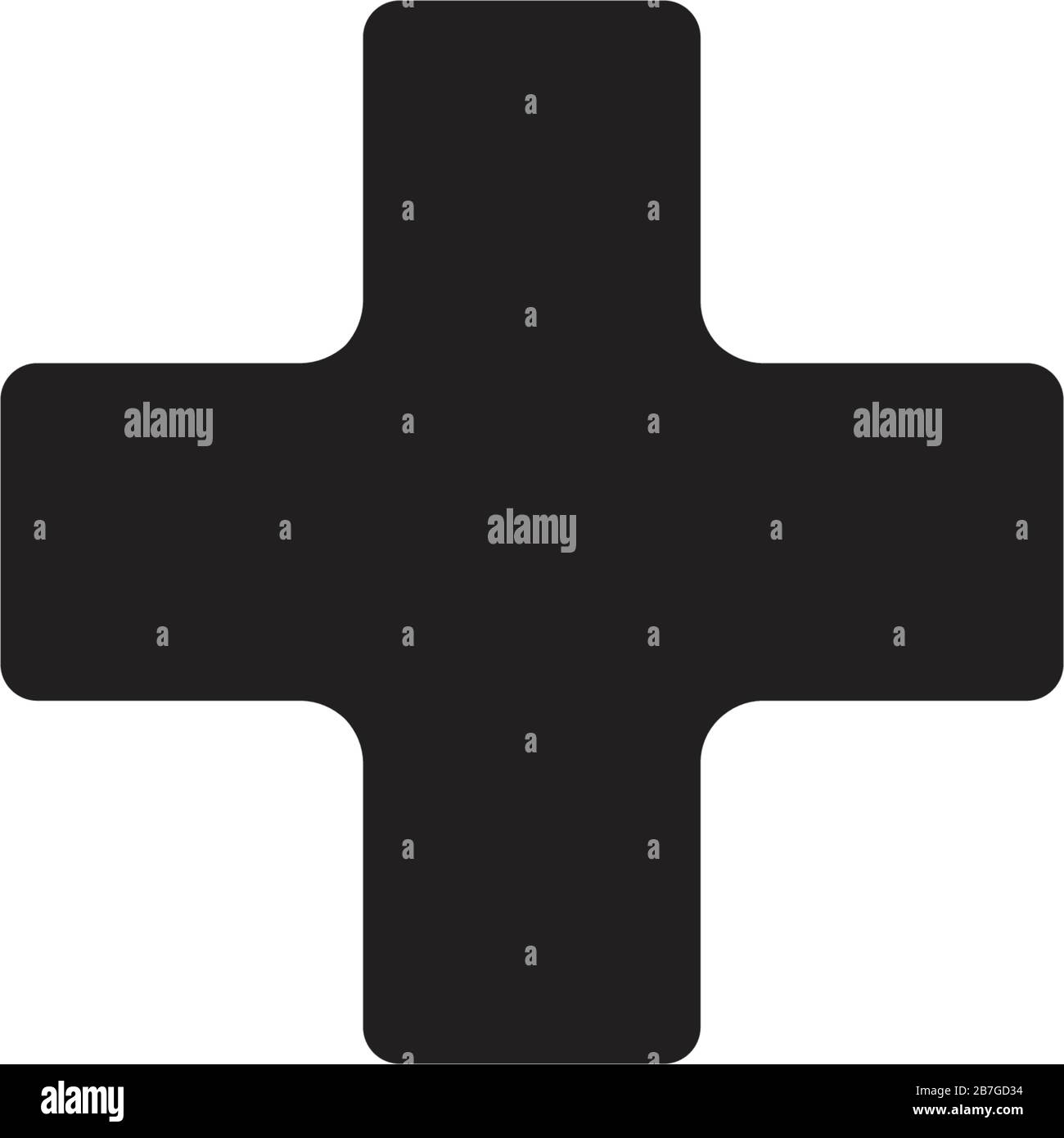 Add plus cross icon. Addition math sign. Medical health symbol. Stock ...