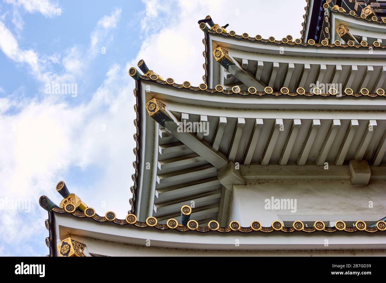 Japanese style building roof from bottom Stock Photo - Alamy