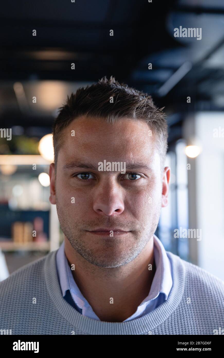 Mid shot man looking camera hi-res stock photography and images - Alamy