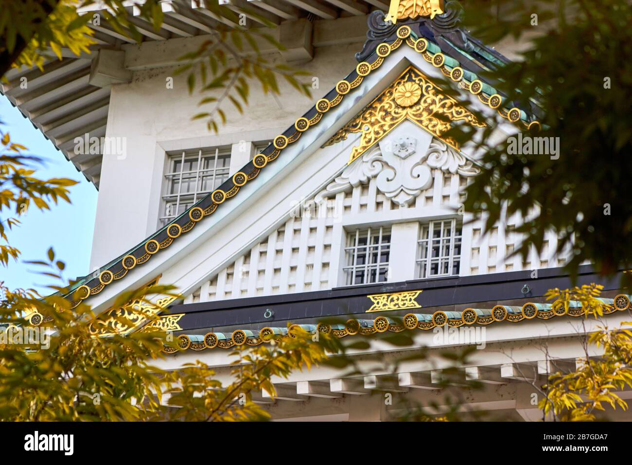 Window in Osaka castle upper floor Stock Photo - Alamy
