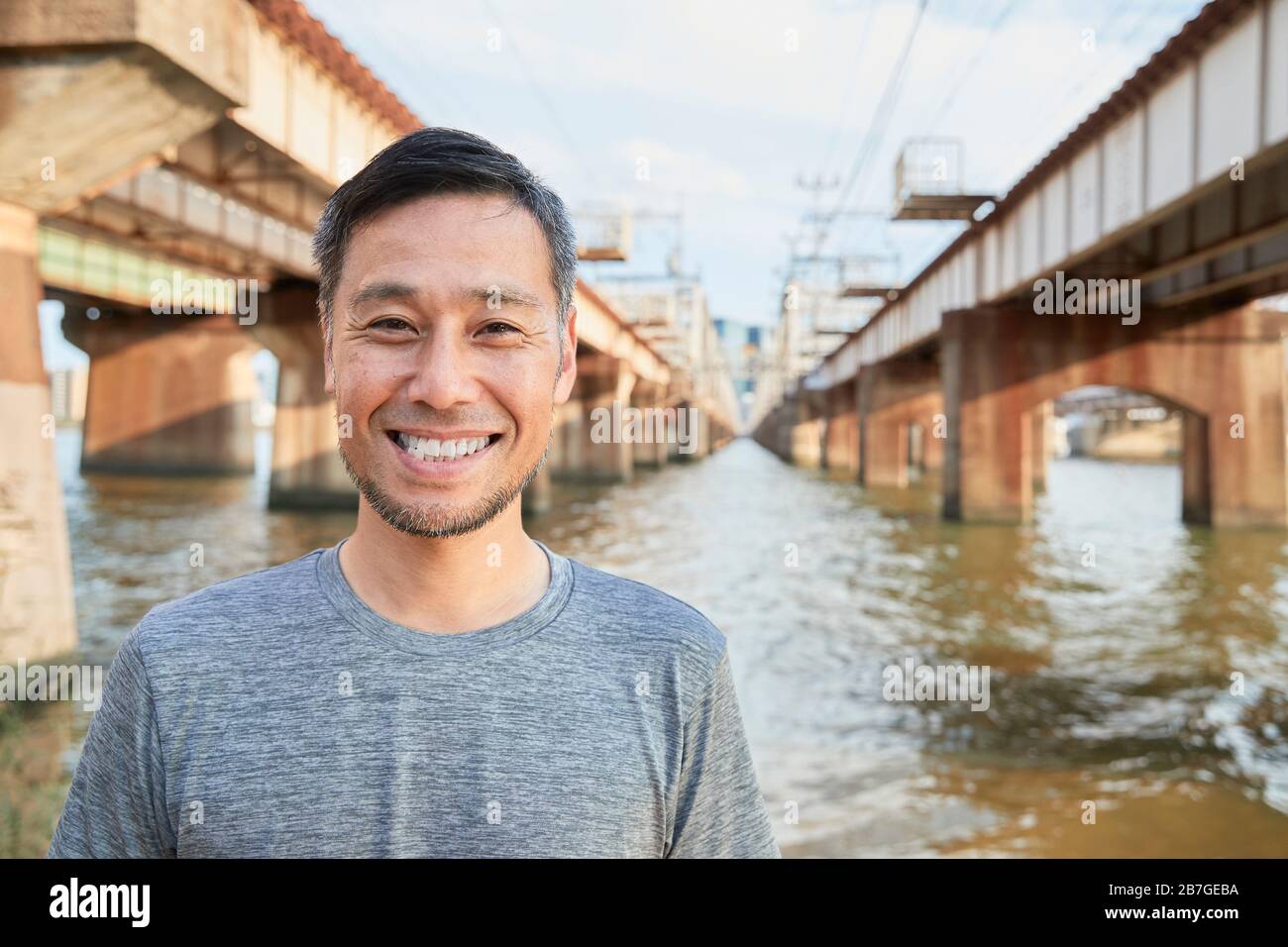 Mature Japanese man downtown Osaka, Japan Stock Photo - Alamy