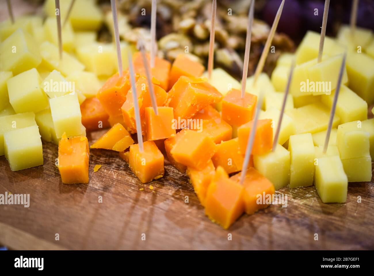 mix cheese & nuts plate Stock Photo - Alamy