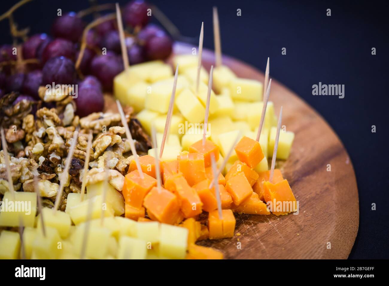 mix cheese & nuts plate Stock Photo - Alamy