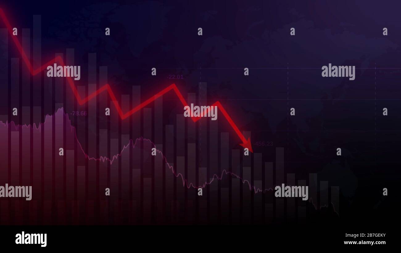Global economy crisis concept background. Coronavirus stock market ...