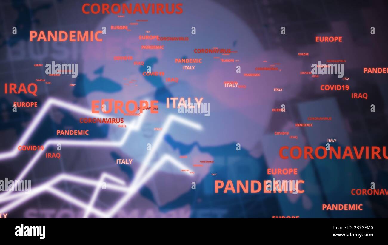 Global economy crisis concept background. Coronavirus stock market ...