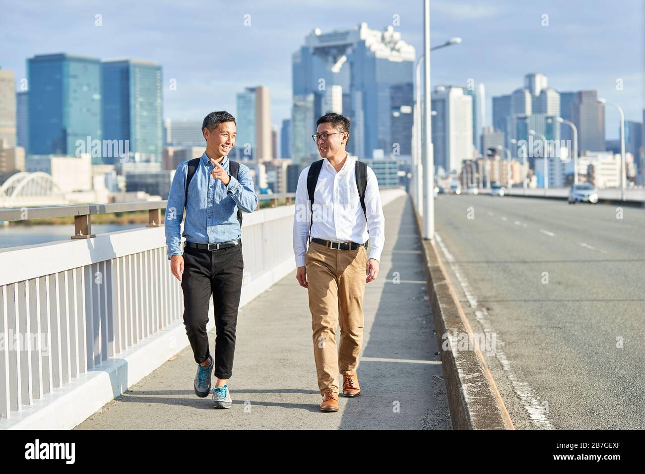 Mature Japanese men downtown Osaka, Japan Stock Photo - Alamy