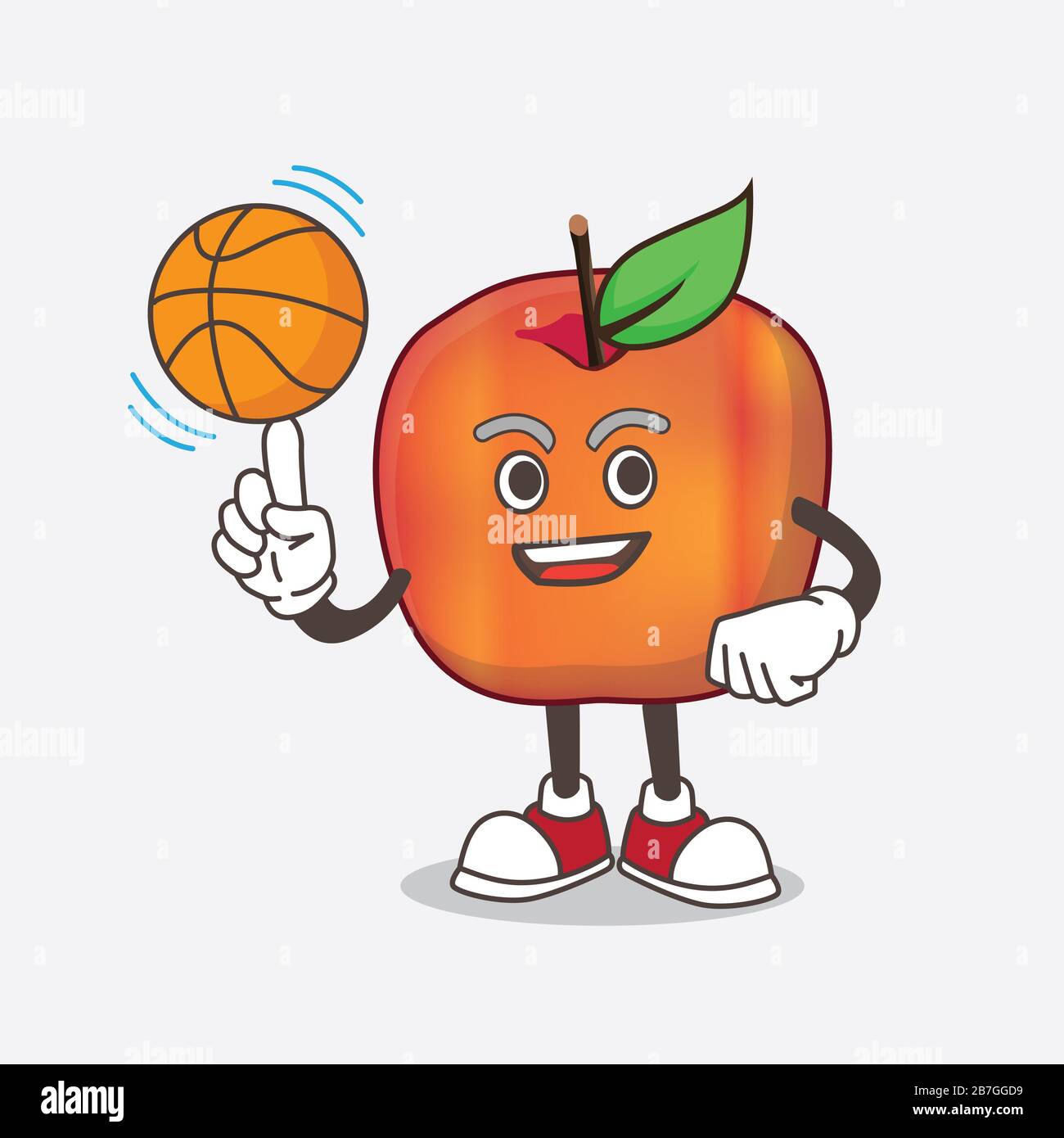 A picture of Honeycrisp Apple cartoon mascot character with a ...