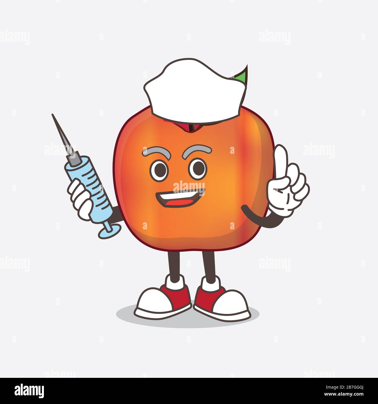 A picture of Honeycrisp Apple cartoon mascot character as nurse with ...