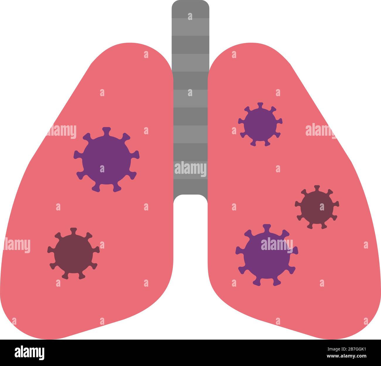 Pneumonia vector icon illustration (Corona virus / covid-19 Stock ...