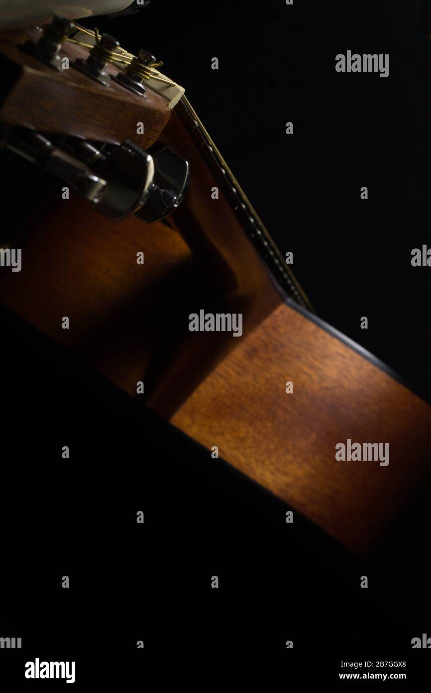 Part of acoustic guitar, beautiful top view Stock Photo - Alamy