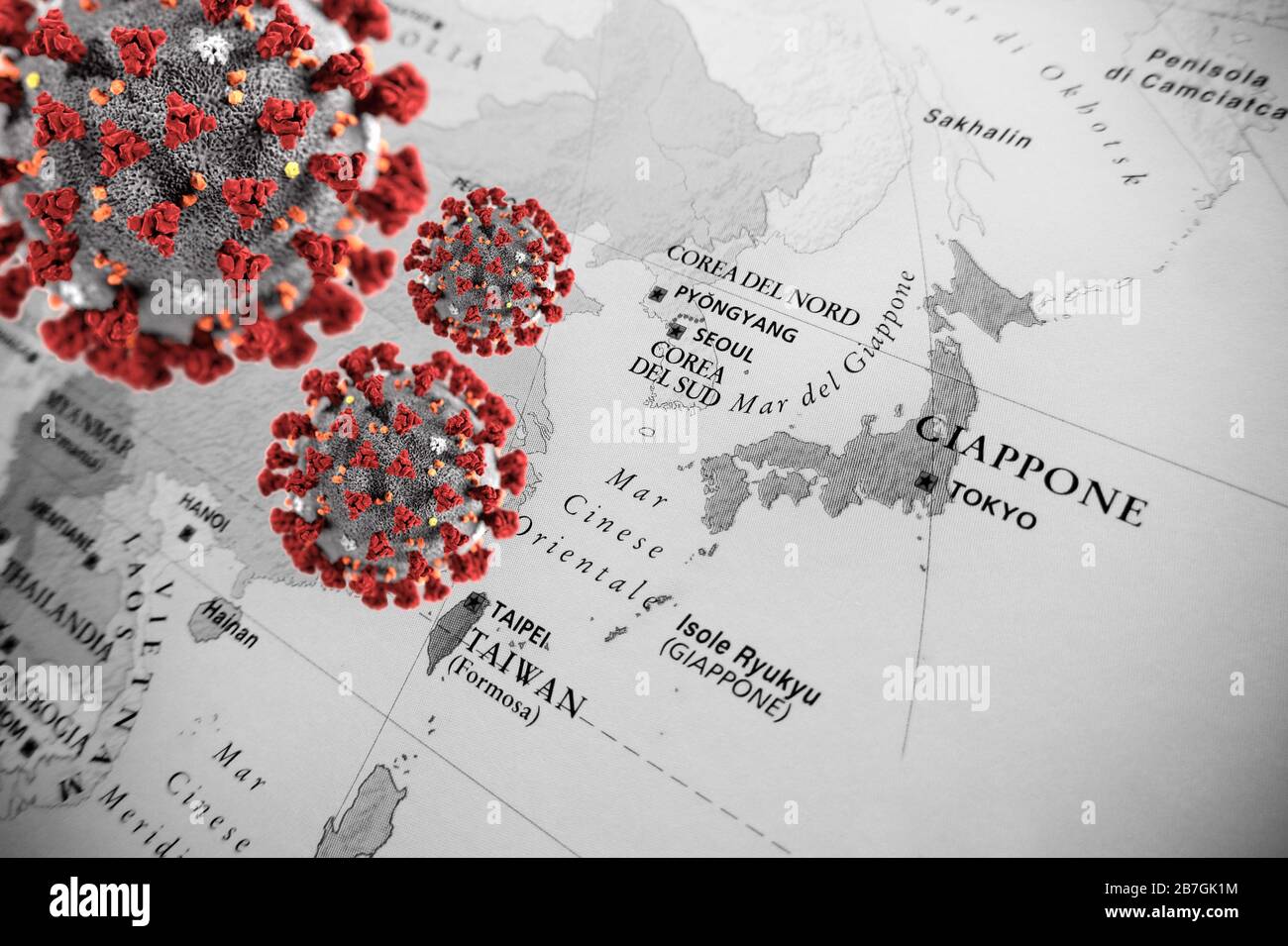 Epidemic conditions over japan area Stock Photo - Alamy