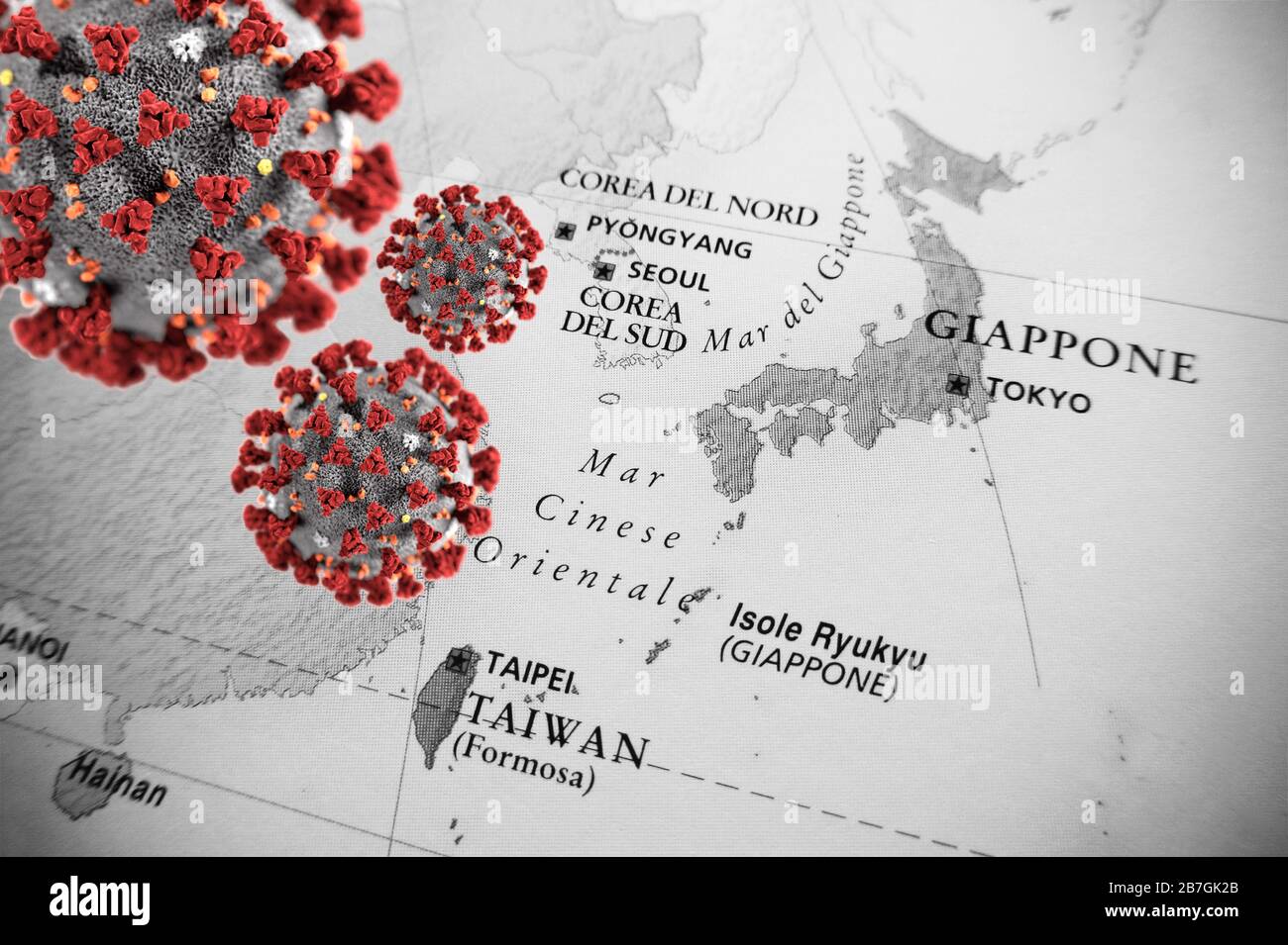 Epidemic conditions over japan area Stock Photo - Alamy
