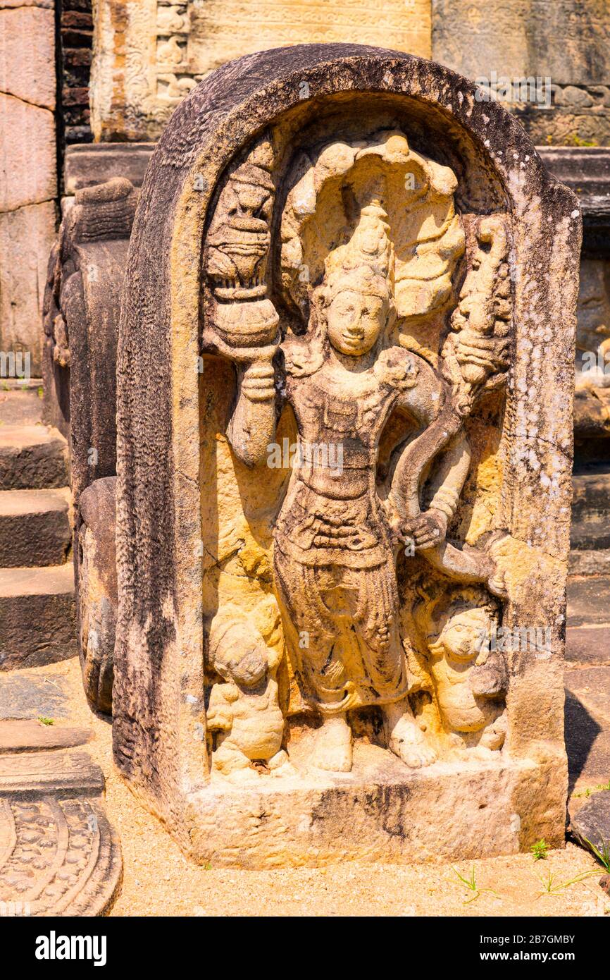 Asia Sri Lanka Polonnaruwa Vantage south steps staircase to central ...