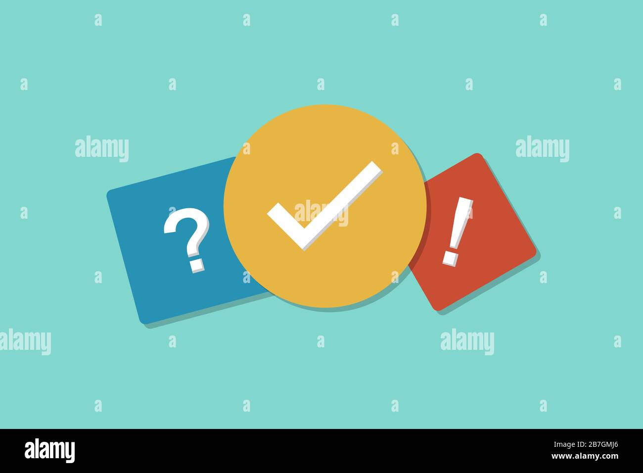 Quiz icon flat style with shadow. Vector Stock Vector Image & Art - Alamy