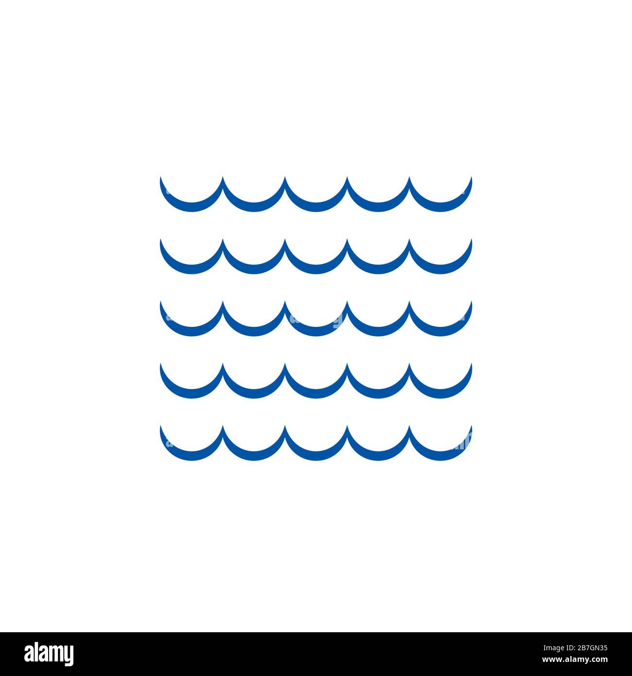 Wave vector icon on white background. Flat design Stock Vector Image ...