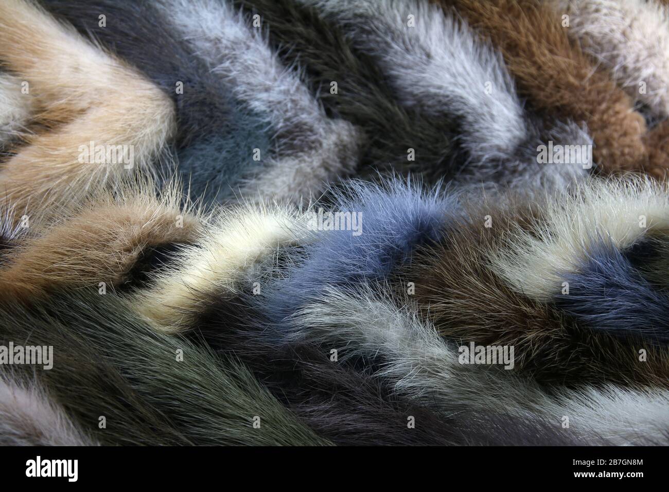 Coat made of mink tails Stock Photo - Alamy
