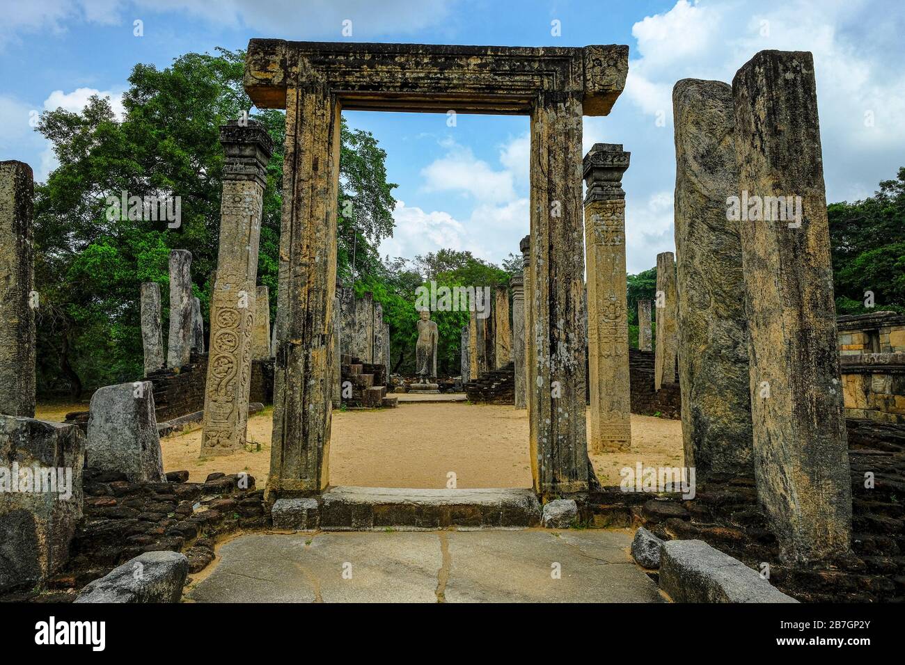 The sanctuary of the Atadage in Polonnaruwa, Sri Lanka Stock Photo - Alamy