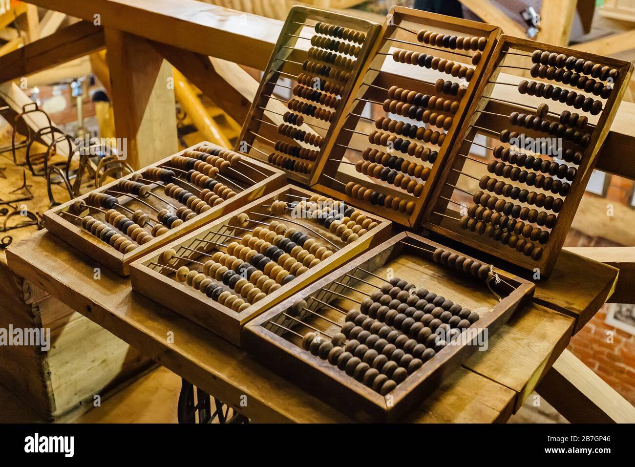 Old abacus on vintage hi-res stock photography and images - Alamy